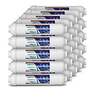 T33 Inline Coconut Grade Activated Carbon Pre/Post Membrane Filter for Taste and Odor Reduction WELL-MATCHED with AICRO, K2533JJ, FT15, IC-100A (Set of 25)