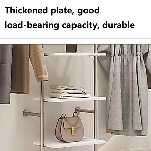 Wall Mount Clothes Rack，Heavy Duty Pipe Clothes Rail Garment Rack With Shelves For Hanging Clothes，Commercial Wedding Dress Display Shelf Clothes Display Rack For Clothing Store ( Size : 300*170cm )