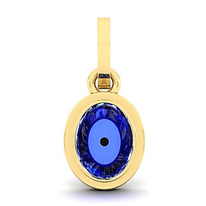 SirDaksh 5.25 Carat Blue Evil Eye Charms Pendants For Women's