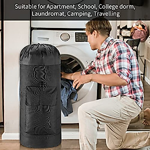 Laundry Bag Backpack for College Students 115L Extra Large laundry hamper backpack Shoulder Bag Extensible Heavy Duty Laundry Bag for Dorm with Front Pocket and Drawstring Closure