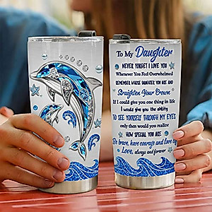 Fastpeace Daughter Gifts From Mom - Mothers Day, Birthday Gifts For Daughter - Graduation Gifts For Daughter, Daughter Gifts From Mom Dad, To My Daughter 2D Printing Tumbler 20oz