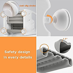 Toddler Step Stool for Bathroom Sink, Kid’s Step Ladder, Toddler Two-Step Stool with Handrails and Height Adjustable Steps for Reaching Bathroom Sink, Toilet Potty Training (Gray, Height Adjustable)