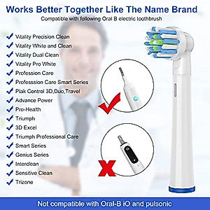 Replacement Heads Compatible with Oral B Braun, Sensitive Electric Toothbrush Heads Precision Refills for 7000, Sensitive Gum Care, Gentle Clean, OralB Pro 1000, 9600, 500, 3000, 8000, Plus (6 Count)