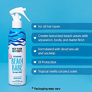 Not Your Mother's Beach Babe Sea Salt Spray (3-Pack) - 8 fl oz - Texturizing Spray for Tousled Hair - Add Texture and Grit to Hair with a Matte Finish
