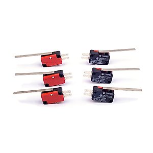 Cylewet 6Pcs V-153-1C25 Micro Limit Switch Long Straight Hinge Lever Arm SPDT Snap Action LOT for Arduino (Pack of 6) CYT1068