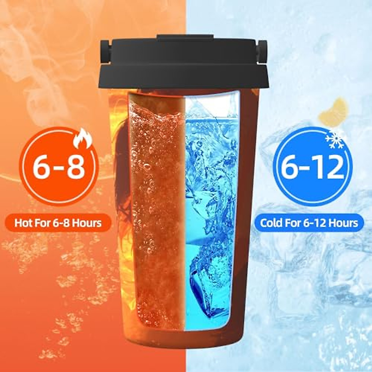 WANGXUEE Beach sunset Print 500ml Stainless Steel Travel Tumbler Double Wall Vacuum Insulated Coffee Mug