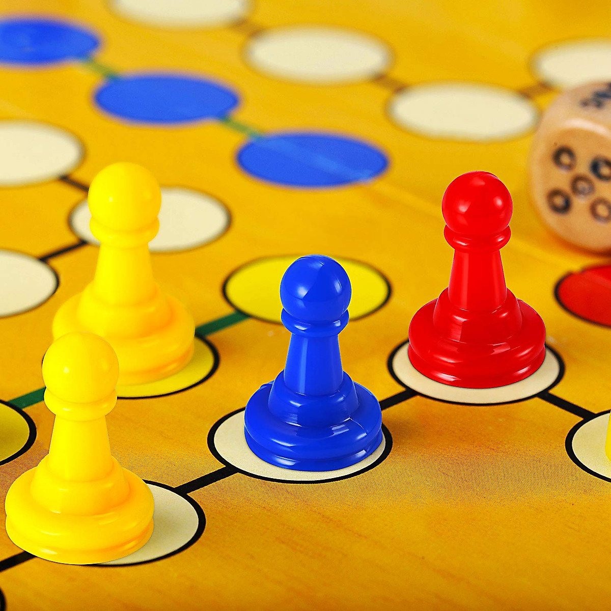 128 Pieces 1 Inch Multicolor Plastic Pawns Chess Pieces Game for Board Games, Tabletop Markers, Arts and Crafts