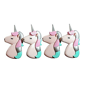 2 Set (4 Ct) Pink Unicorn Beach Towel Clips Jumbo Size for Beach Chair, Cruise Beach Patio, Pool Accessories for Chairs, Household Clip, Baby Stroller