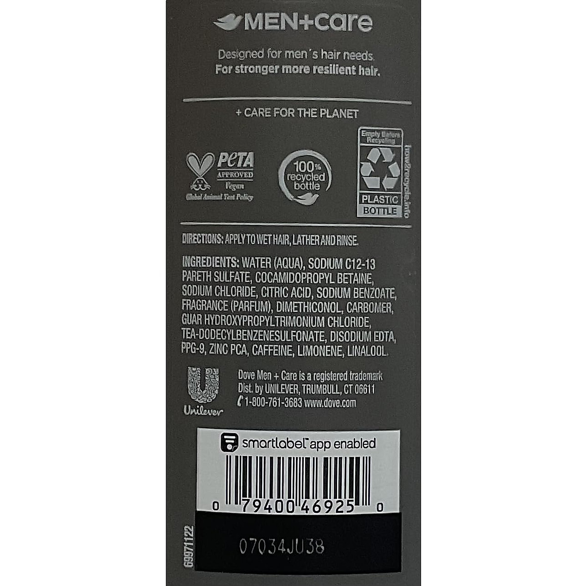 Dove Men+Care 2-in-1 Fortifying Shampoo and Conditioner, Hydration Fuel, 20.4 Ounce (Pack of 2)