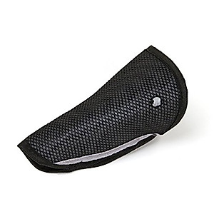 Seat Belt Adjuster, Car Safety Cover Strap Adjuster Pad Harness, Comfortable Protection for Adult Children Keep Belt Away from Neck and Face, Made of Air Mesh Fabric (Premium Luxuries Black)