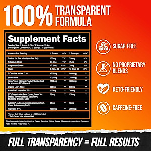 ALPHA LION Superhuman Pump Pre Workout Powder, Nootropic Caffeine & Stim Free Preworkout Supplement, Nitric Oxide Booster, Muscle Gainer, Energy & Focus (42 Servings, Mango Veiniac Flavor)