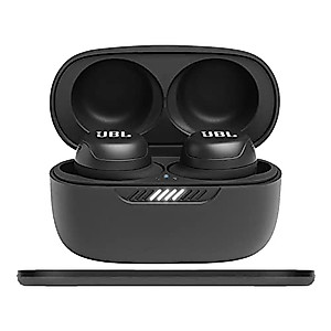 JBL Harman Live Free NC+ TWS, Bluetooth Earbuds, True Wireless, Active Noise Cancelling, Charging Case, Quality Sound, iPX7 Water Resistant - 10w Pad Black (Renewed)