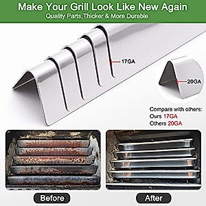 Criditpid 22.5'' 7536 Flavorizer Bars Compatible for Weber Spirit 300 E310 E320 S310 S320, Spirit 700, Weber 900, Genesis Silver B C, Genesis Gold B C, Stainless Steel Flavor Bars for Weber 7537 65903