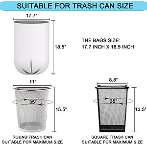 2 Gallon Small Plastic Trash Bags, 7.5 Liters Clear Wastebasket Liners Garbage Bags for Home, Office, Bathroom, 100 Counts
