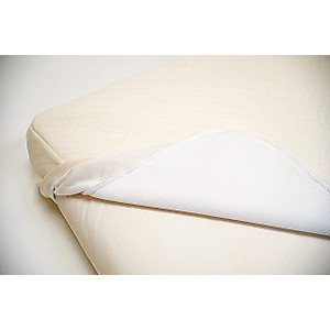 Naturepedic Organic Crib Mattress Cover - Skin Friendly, Breathable & Absorbent Crib Mattress Protector - Removable Mattress Pad for Baby and Toddler Bed - Fitted Ivory