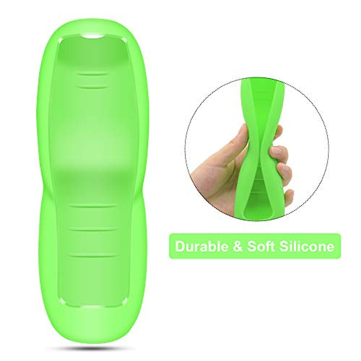 2 Pack Protective Case for DirecTV RC73 Remote Control,Silicone Cover Remote Controller Skin Sleeve Replacement Compatible with DirecTV RC70,RC70H,RC71,RC71H,RC72,RC73B-Glow Blue,Glow Green