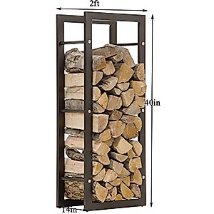 WGX Indoor/Outdoor Decorative Firewood Storage Log Rack Holder (2-Feet Log Rack)