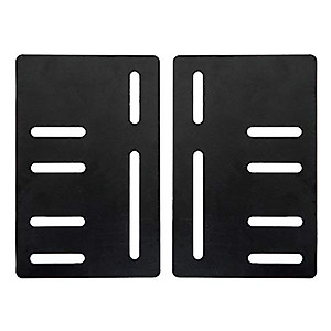 MALOUF Bed Frame Headboard Bracket Modification Plate Vertical Modi, Set of 2, Standard, Black