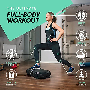 Bluefin Fitness Ultra Slim Power Vibration Plate | Innovational Vibro Shaper | 5 Programs + 180 Levels | Noiseless Home Fitness | Bluetooth Speakers| Easy Storage | Sleek & Compact Design