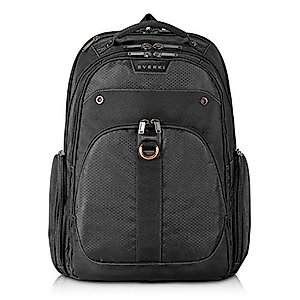 EVERKI Atlas Business Laptop Backpack, 13-Inch to 17.3-Inch Adjustable Compartment, Men or Women, Travel Friendly (EKP121), Black