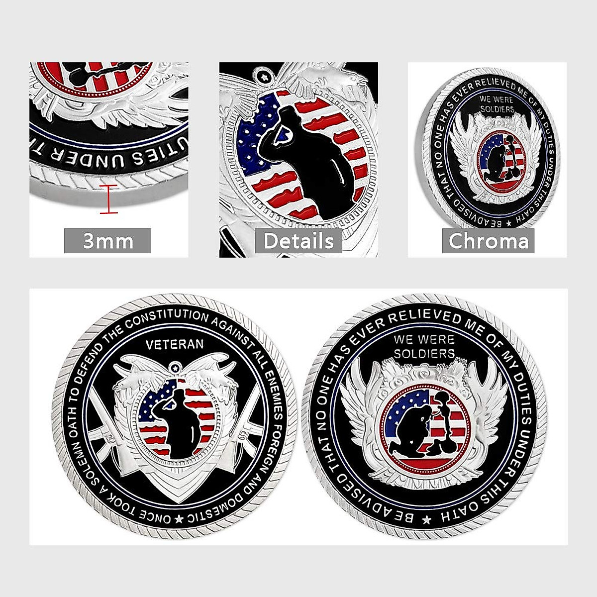 Military Veteran Challenge Coin Army Soldiers Gift