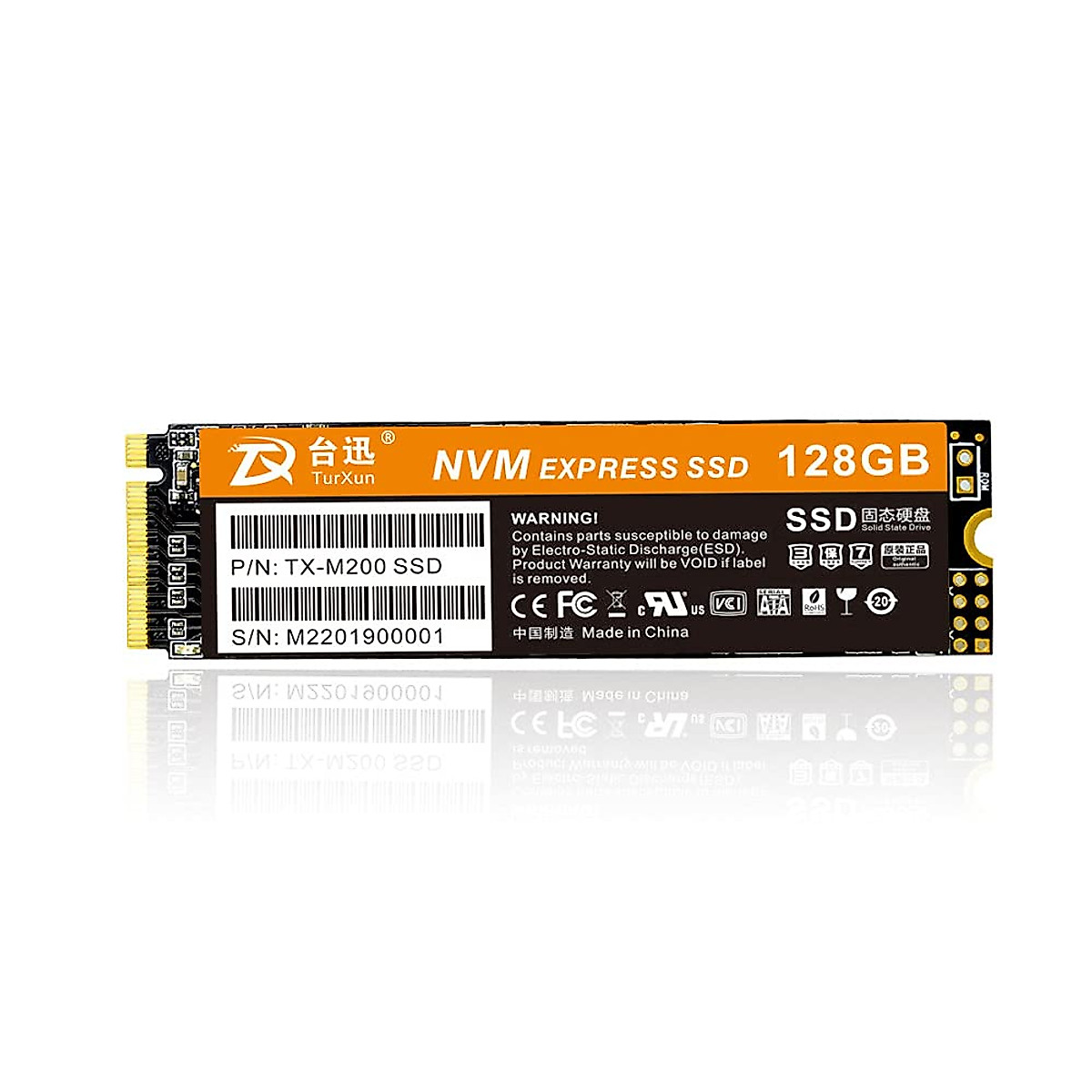 XMYA M.2 NVMe Internal 128GB SSD Solid State Drive, Up to 560 MB/s