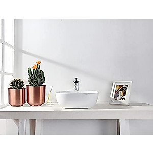 Vixdonos Copper-Tone Metal Succulent Planter Pots, 6/5.2 Inch Plant Pots Pack 2 Flower Pots Indoor with Drainage Hole