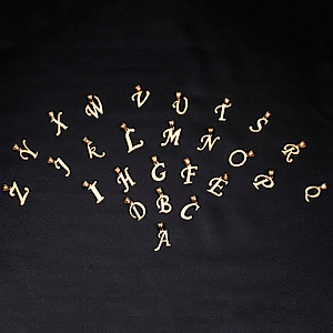 Kalapure Initial Charms Gold Initial Pendant Gold Letter Charms 14k Gold Letter Charm Name Pendant for Women 14k Gold Pendant for Men(D)