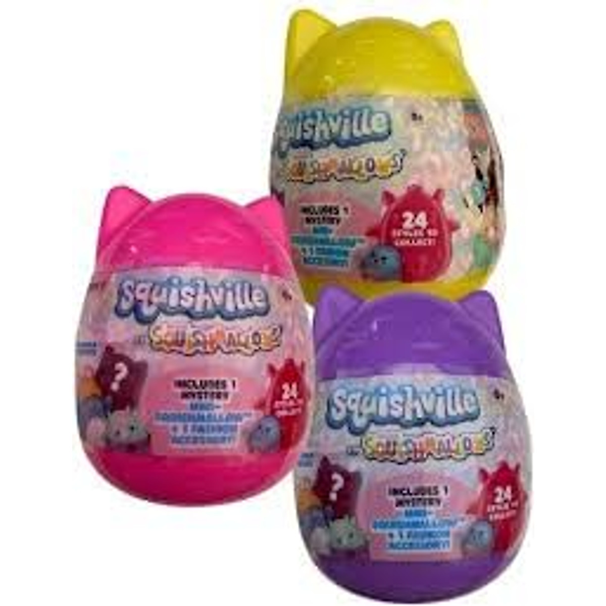 Squishmallow Squishville Mystery Mini Series 3 Plush Assortment Blind Package (3 -Pack)