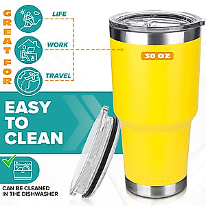 Coffee Tumbler Replacement Lids Yeti - 2Pcs Spill Proof Lids for Yeti Tumblers - Compatible with Yeti Lids 30 oz and others Cup - Lids for Stainless Steel Tumbler Travel Cup Yeti 30 Oz Сup lids