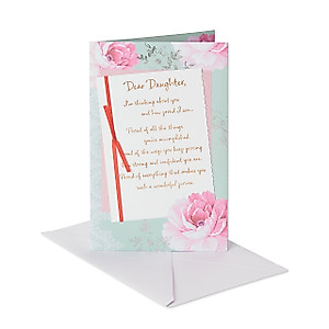 American Greetings Birthday Card for Daughter (Pink Floral)