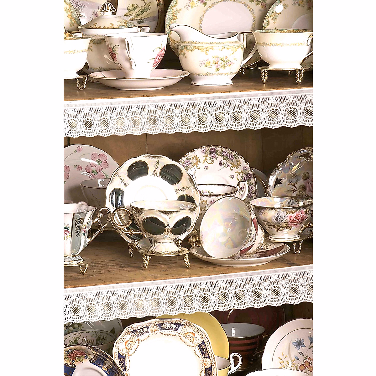 ANTIQUE LACE SHELF ACCENT TRIM - OVER 16 FEET OF LACE!