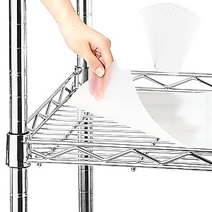 Frienda Set of 10 Wire Shelf Liner Heavy Duty Shelf Liners Packed Flat for Wire Shelving, Waterproof Non Adhesive Plastic Mat for Metal Rack Kitchen Shelves, Shoe Rack(Clear, 14 x 36 Inch)