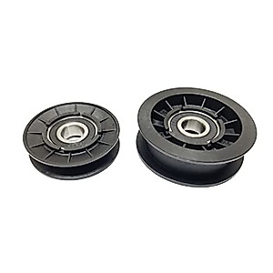 2 Idler Drive Pulley Set Compatible with John Deere Sabre Pulley V-Idler Pulley GX20286 and Flat Idler Pulley GX20287