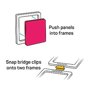 SQUAREGLES More Squares & Edge Frames Set 20 Pieces Magnetic Building Blocks Kids Magnetic Tiles STEM Toys for Kids 4-10 Yr Olds, STEAM Learning, Science Toy, Requires an Essential Set to Play