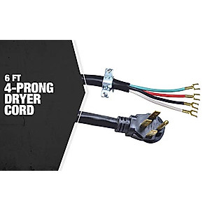 Coleman Cable 90468808 9046SW8808 6ft 6/2-8/2 SRDT Round Range Cord (Black), 6', 6 Ft