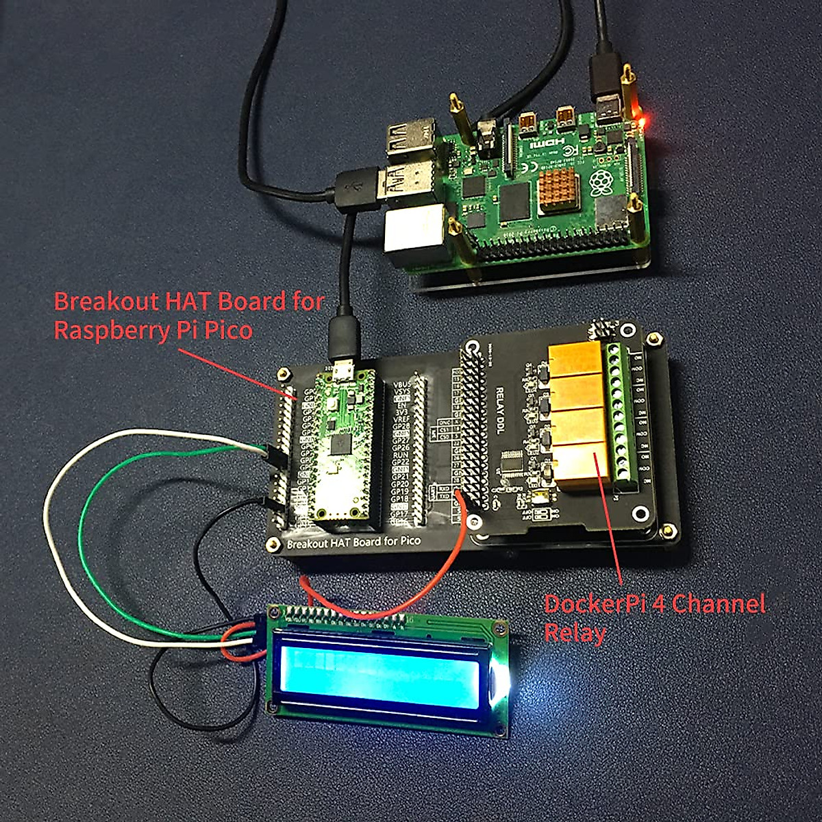 GeeekPi Breakout HAT Board for Raspberry Pi Pico/Pico W, GPIO Expansion Board Breakout HAT Module for Raspberry Pi Pico/Pico W, Support Raspberry Pi HAT Board with 40Pin Pin Header