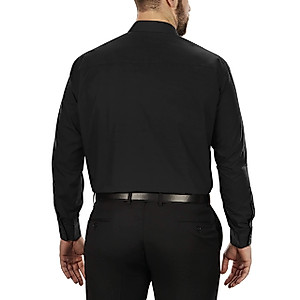 Unlisted by Kenneth Cole mens Big and Tall Solid Dress Shirt, Black, 22 Neck 37 -38 Sleeve 5X-Large Tall US