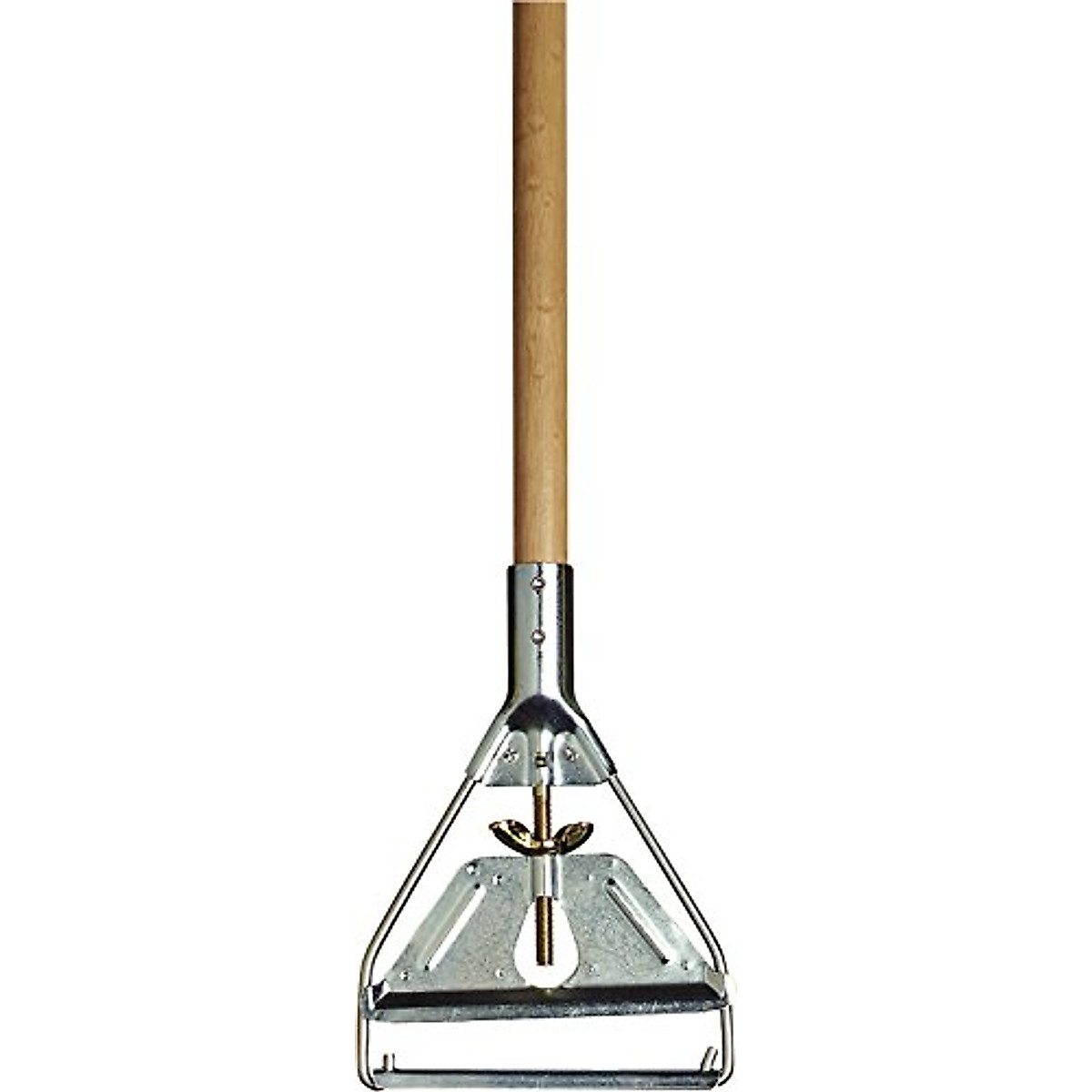 Carlisle FoodService Products 4034000 Wood Mop Handle with Metal Head, 1.13" Handle Diameter, 63" Length