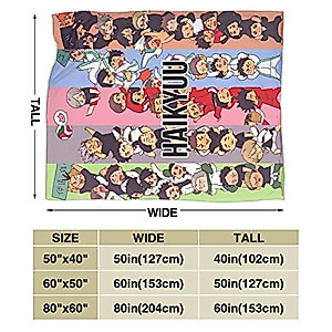 MKJIH Haikyu-u!! Fleece Throw Blanket Super Soft Plush Blanket for Bed Couch Sofa 50 X 40 in