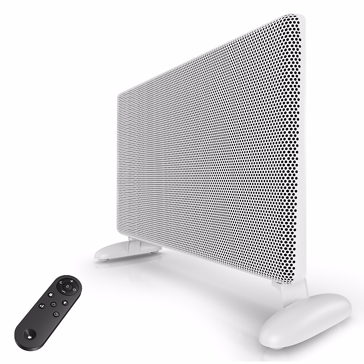 Ballu Infrared Panel Space Heaters,Room Heater for Indoor Use with Thermostat,Remote,24h Timer,Eco,Portable Standing and Wall Mount,1500W Electric Heaters for Indoor Use Large Room