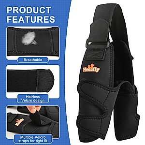 NeoAlly Breathable Dog Elbow Brace Protector Pads for Canine Elbow and Shoulder Support Elbow Hygroma, Dysplasia, Osteoarthritis, Elbow Calluses, Pressure Sores and Shoulder Dislocation (Right Large)