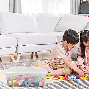 Begale 2-Pack 16 L Plastic Storage Boxes, Clear Storage Bins