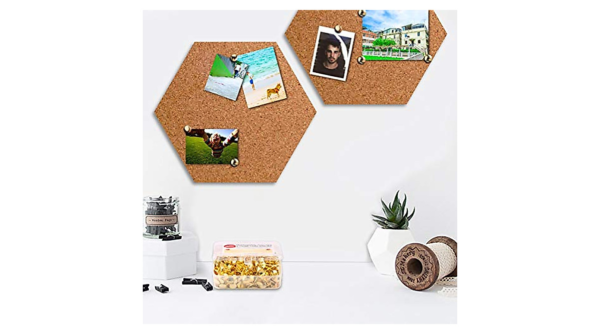 Yalis Gold Thumb Tacks 500 Count - Elegant Office & Home Push Pins