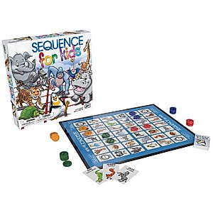 SEQUENCE for Kids -- The 'No Reading Required' Strategy Game by Jax and Goliath, Multi Color, 11 inches (2-4 players) (Packaging May Vary)