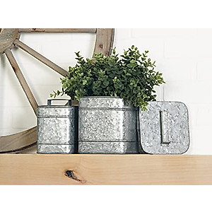 Deco 79 Metal Square Box, Set of 2 8", 7"H, Silver