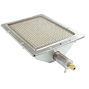 MENSI BBQ Grill Stove Heater Burner Replacement Parts 8.66"x 6.69" （220x170mm） Infrared Heating Flame Ceramic Burner Head