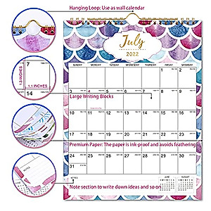Calendar 2021-2022 - 18 Monthly Wall Calendar, 11'' x 8.5'', Jul. 2021 - Dec. 2022, Twin-Wire Binding, Ruled Blocks with Julian Dates, Vertical, Perfect for Planning and Organizing Home and Office