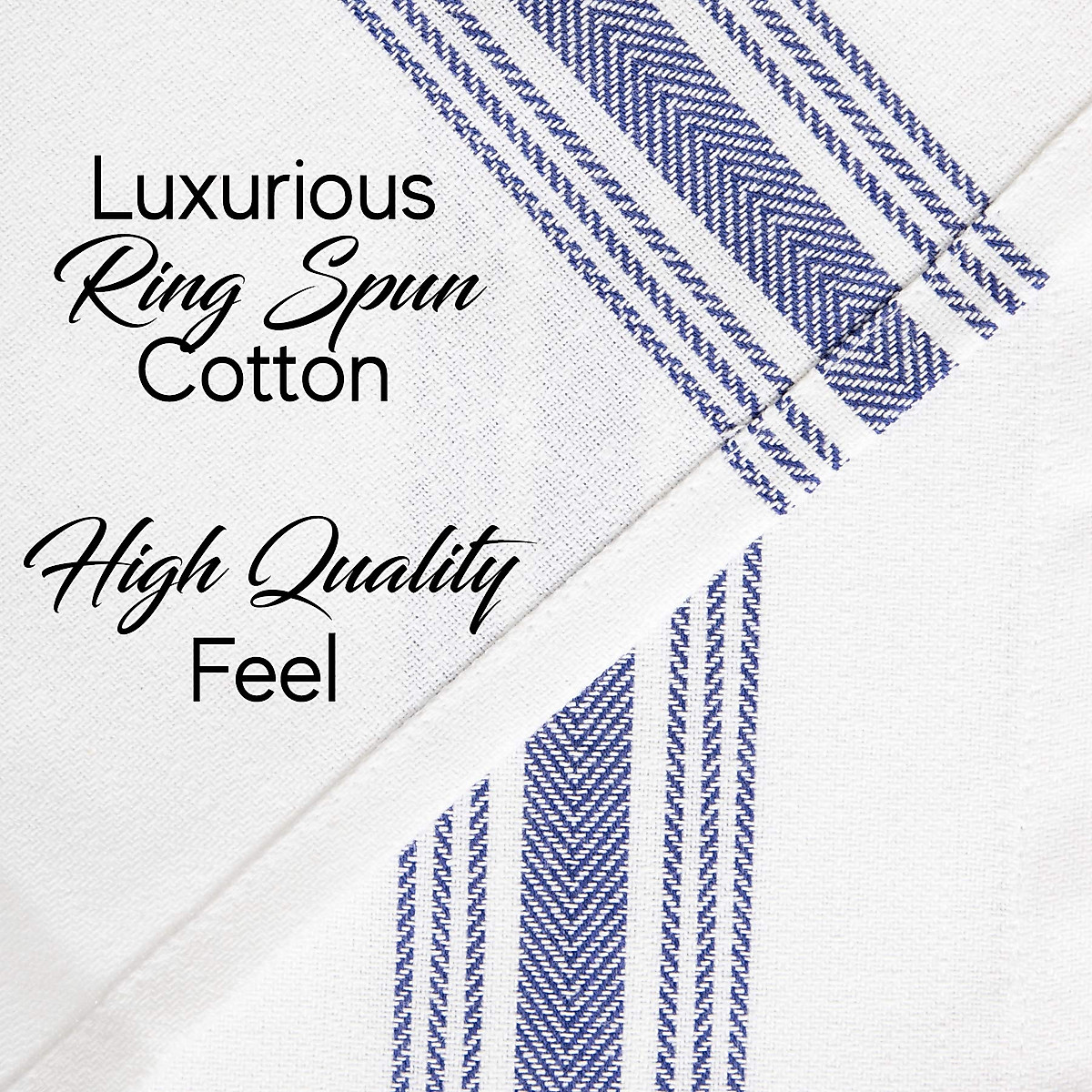 Value Basics Herringbone Dish Set Kitchen Towel, White, 14 Count