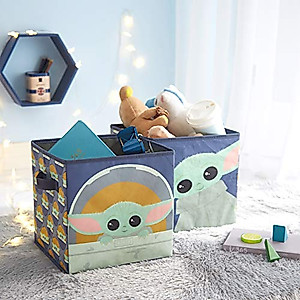 Idea Nuova Star Wars The Mandalorian,The Child Set of 2 Durable Storage Cubes with Handles